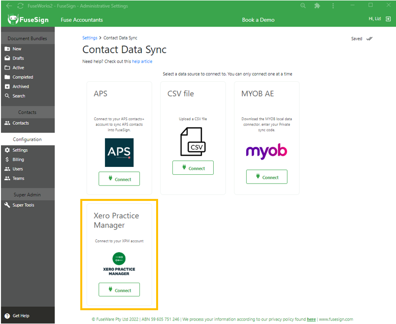XPM Contact Data Sync