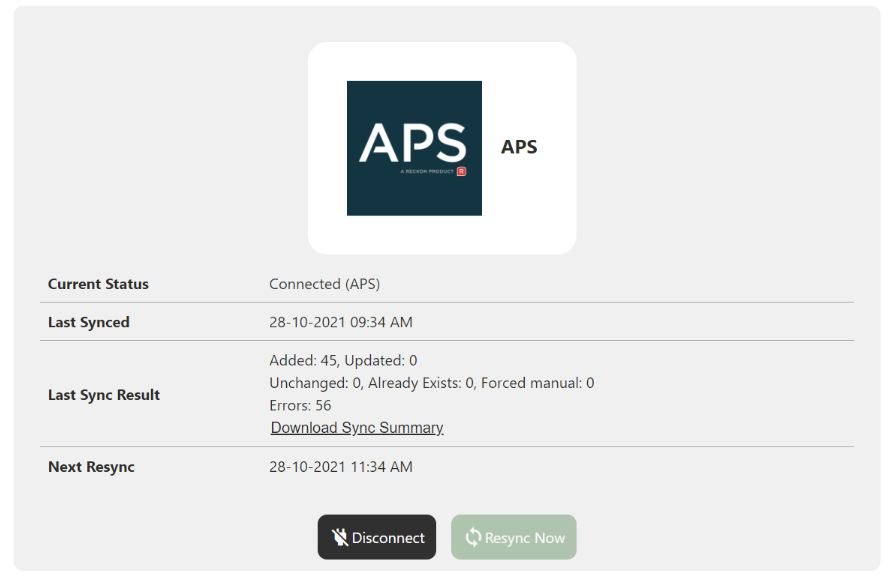 APS Contacts+ Contact Data Sync