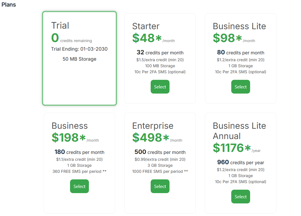 Subscription, Credits, and Billing